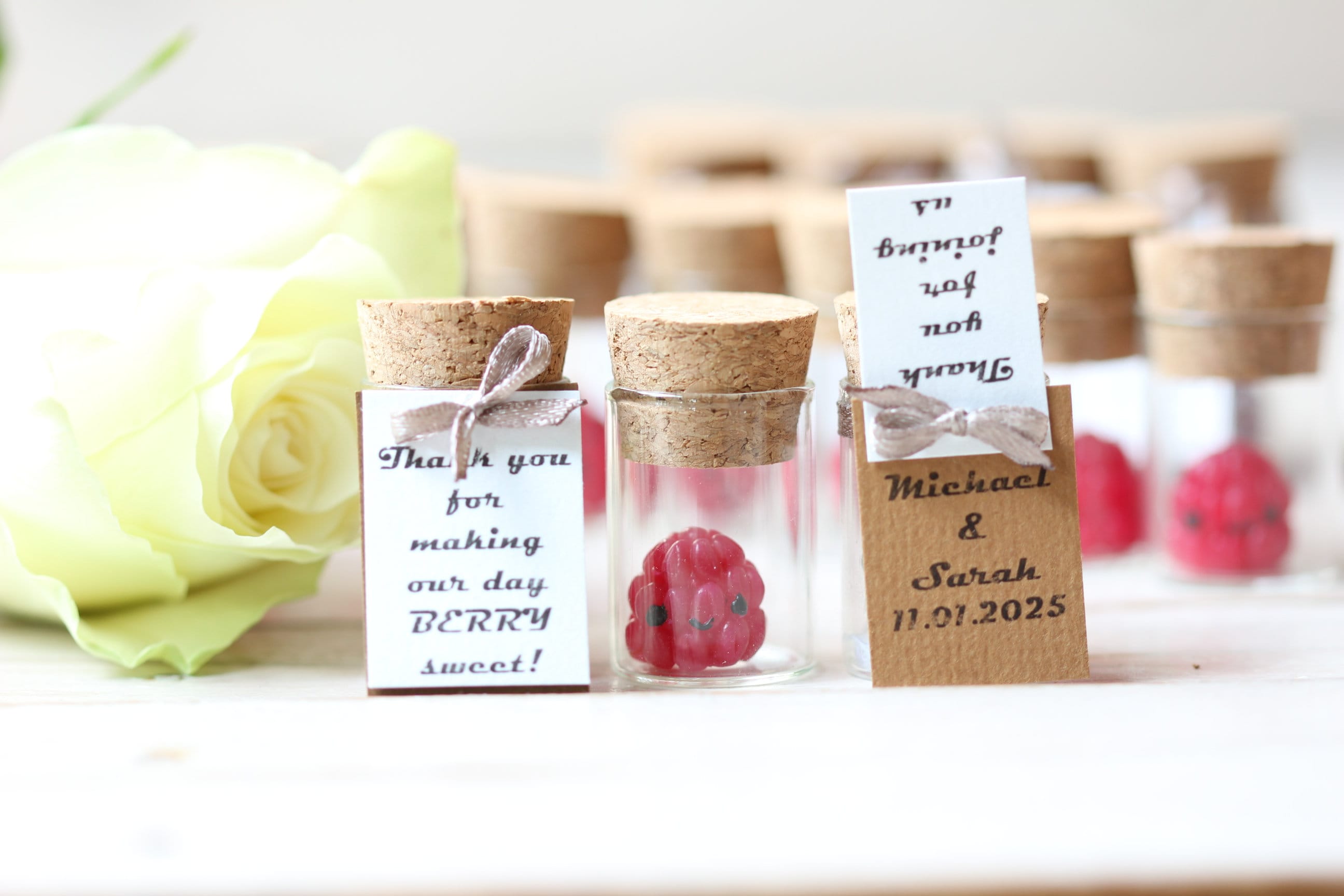 Bulk Wedding Favors for Guests Personalized Thank You Gift Raspberry ...