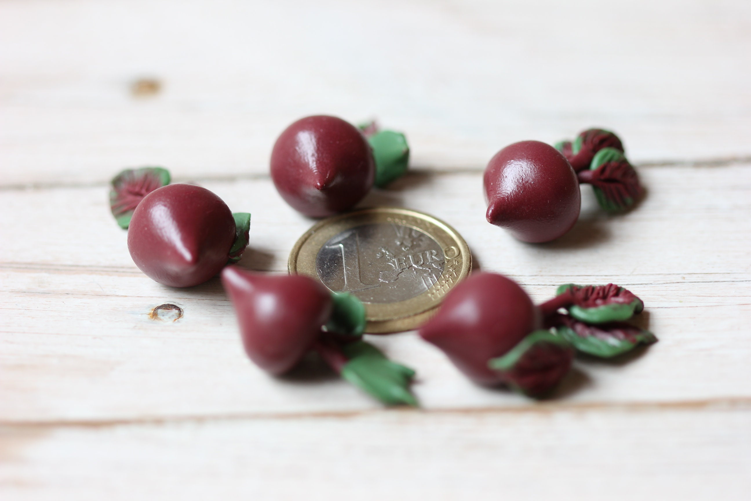 Beetroot Mini Vegetables 1:6 Miniature Food for Dollhouse 5 Pcs Beet ...