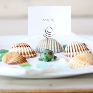 Turtle Figurine Custom Birthday Holiday Name Place Card Holders Table ...