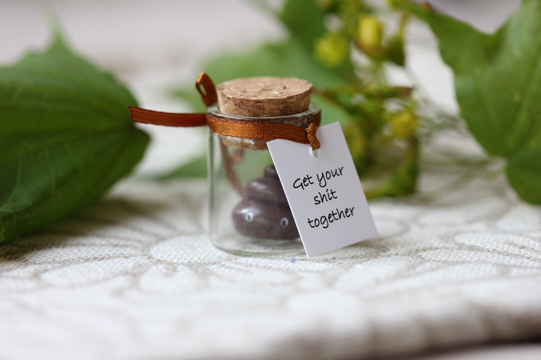 Motivational Gift Personalized Poop Emoji Gift Wish Jar Funny Crap Gift ...
