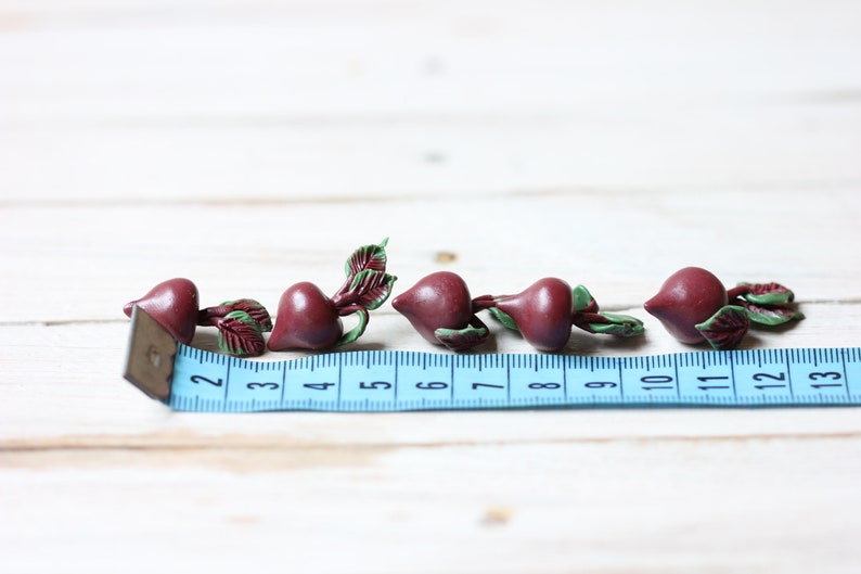 Beetroot Mini Vegetables 1:6 Miniature Food for Dollhouse 5 Pcs Beet ...
