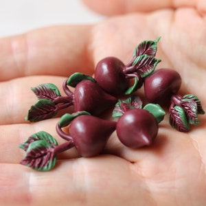 Beetroot Mini Vegetables 1:6 Miniature Food for Dollhouse 5 Pcs Beet ...