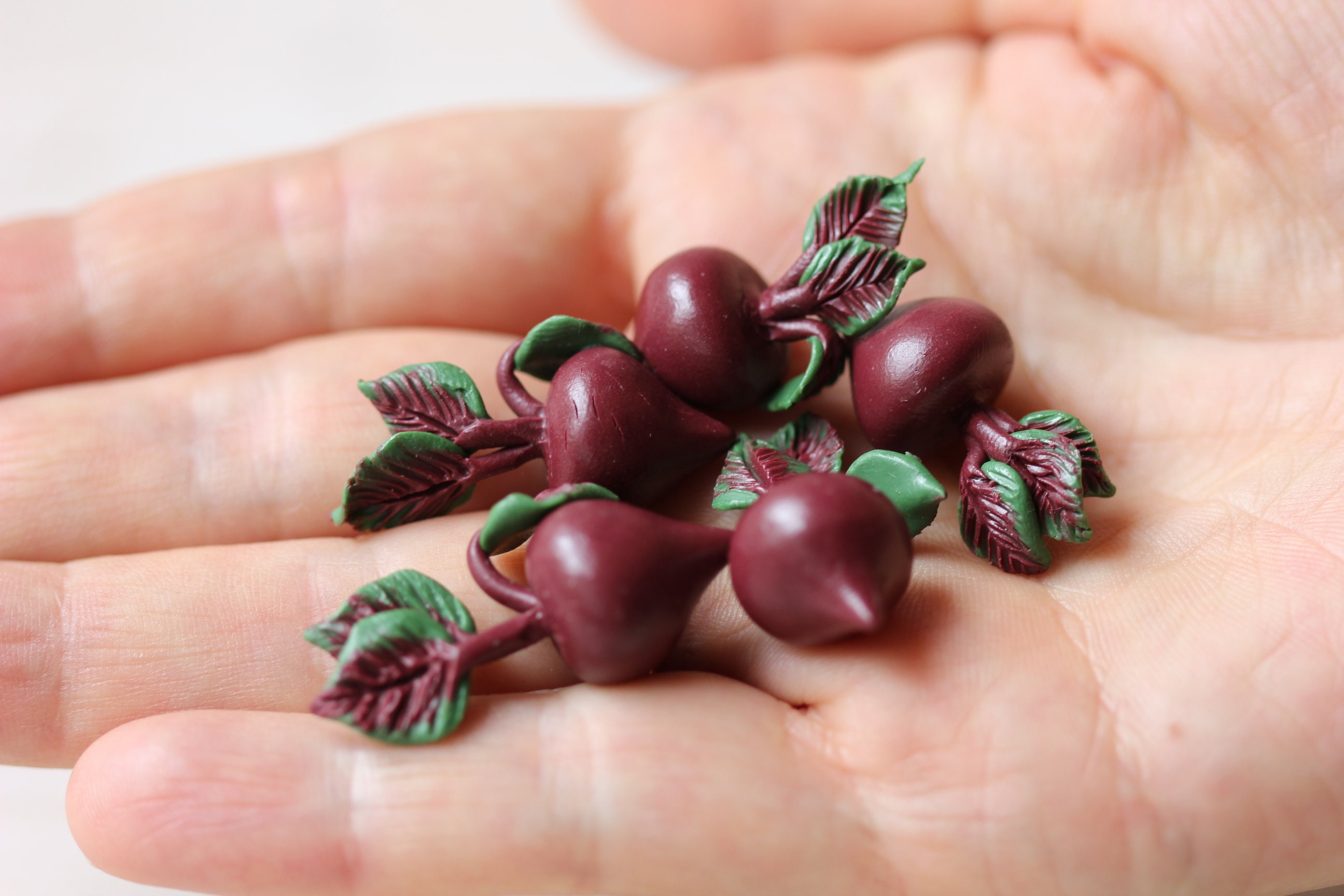 Beetroot Mini Vegetables 1:6 Miniature Food for Dollhouse 5 Pcs Beet ...