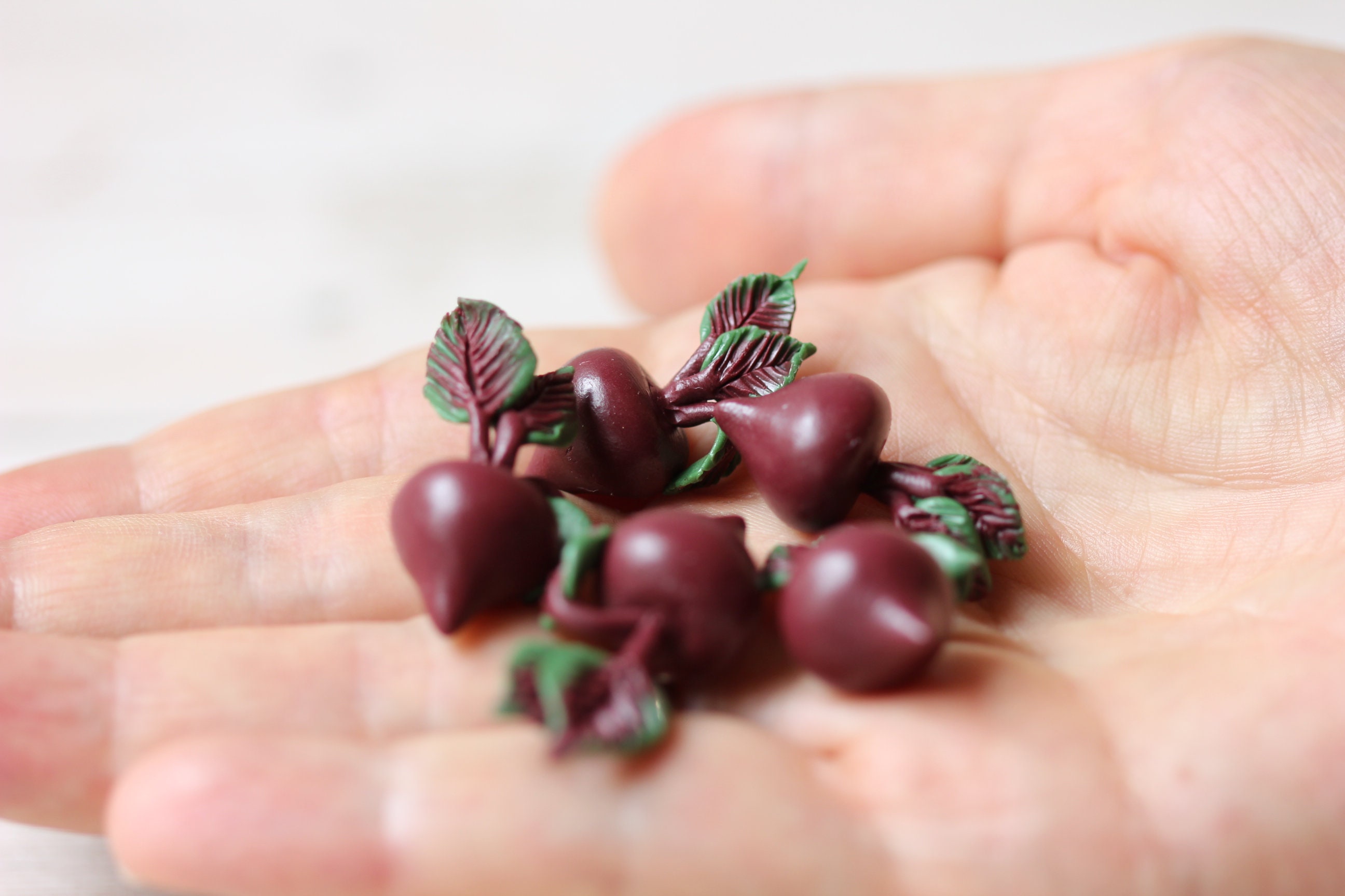 Beetroot Mini Vegetables 1:6 Miniature Food for Dollhouse 5 Pcs Beet ...