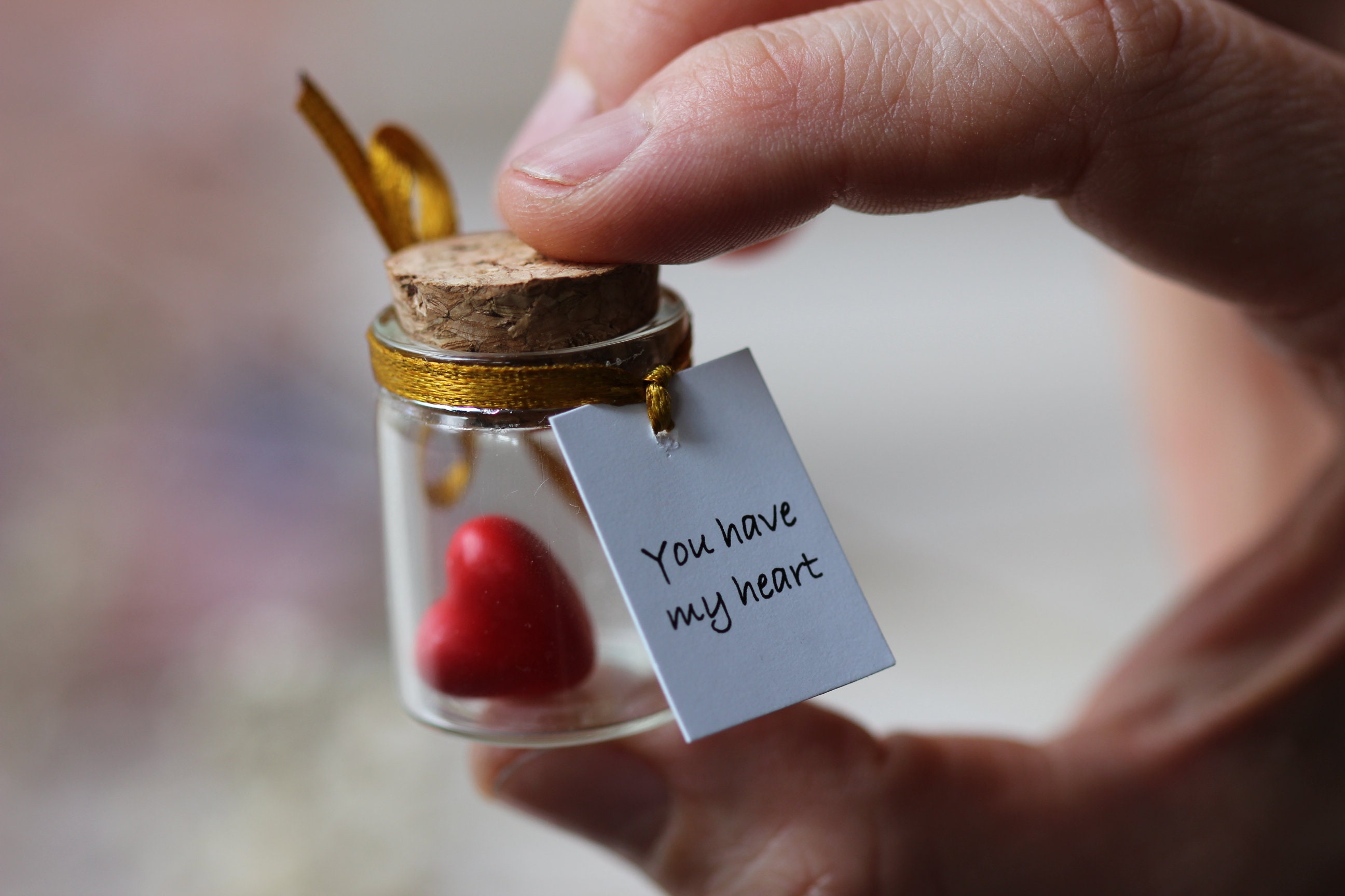 Small Red Clay Heart Valentines Day Personalized Gift for Boyfriend ...