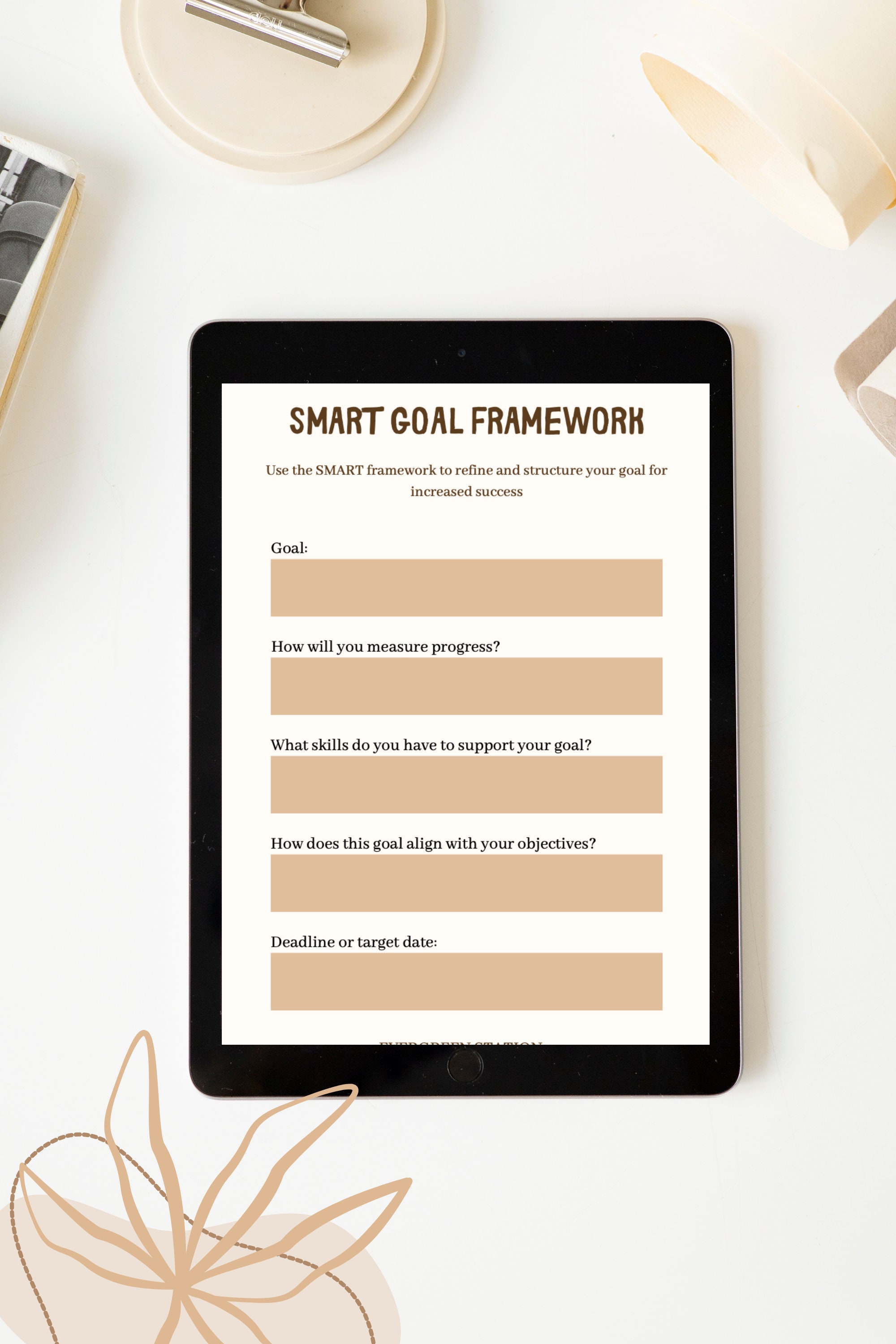 Digital Printable Goal Planner Bundle Goal Setting Worksheet - Etsy