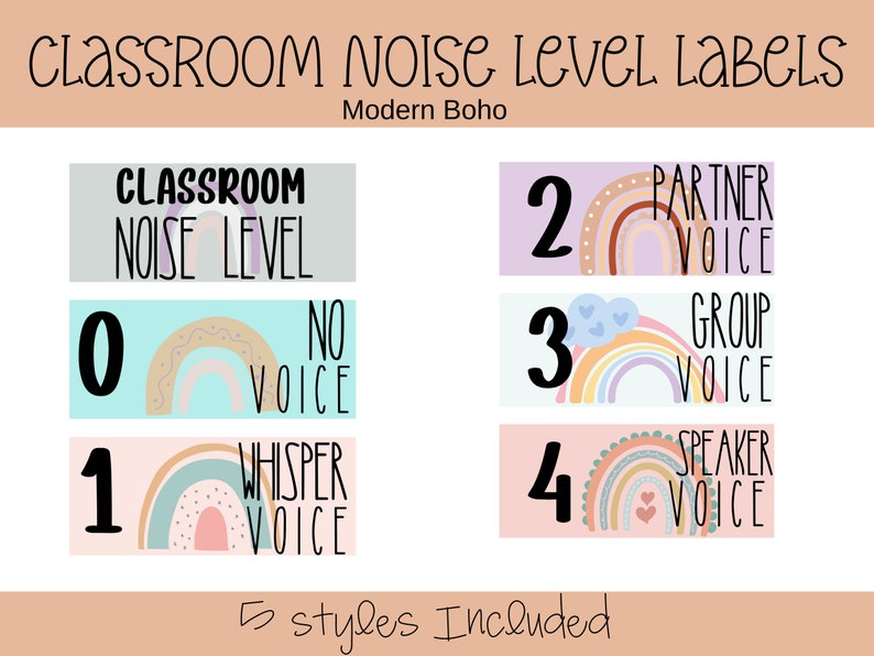 Instant Download Classroom Noise Level Behavior Management Tool ...