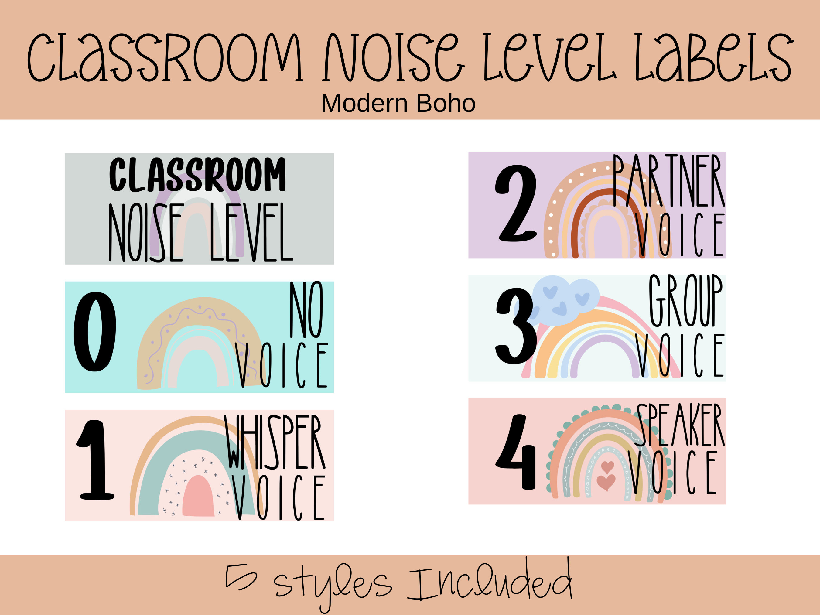 Noise Level Scale Classroom Clipart