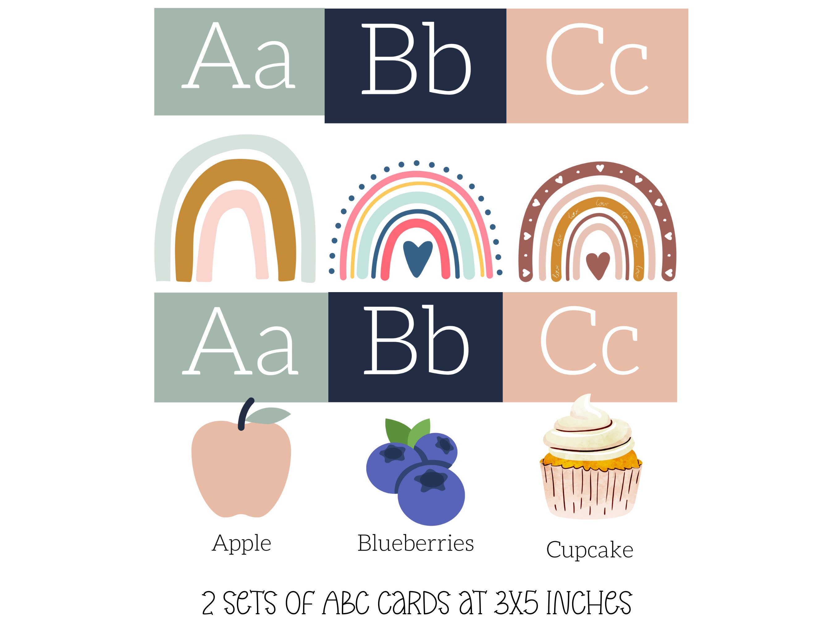 INSTANT DOWNLOAD ABC Cards Wall Decor Classroom Wall Boho Themed ...