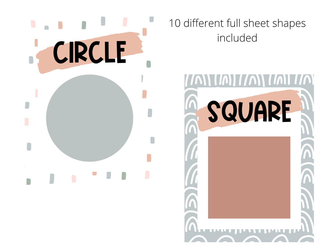 Instant Download Boho Classroom Boho Rainbow Color Posters Shapes ...