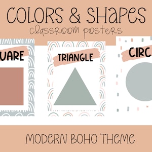 Instant Download Boho Classroom Boho Rainbow Color Posters - Etsy