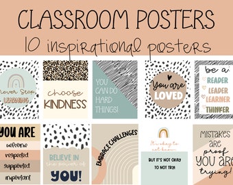 Positive Classroom Posters - Etsy