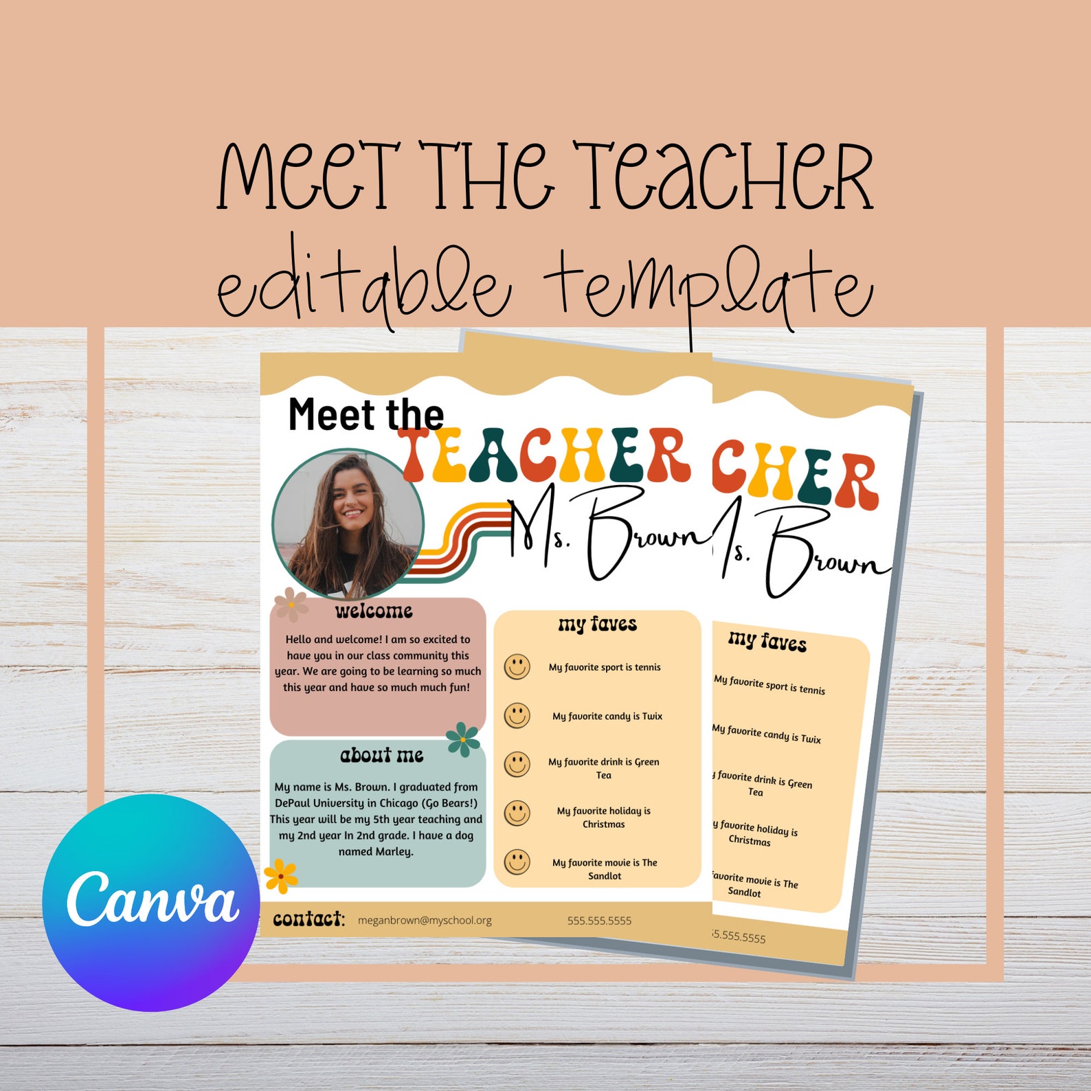 INSTANT DOWNLOAD Meet the Teacher Back to School Night - Etsy