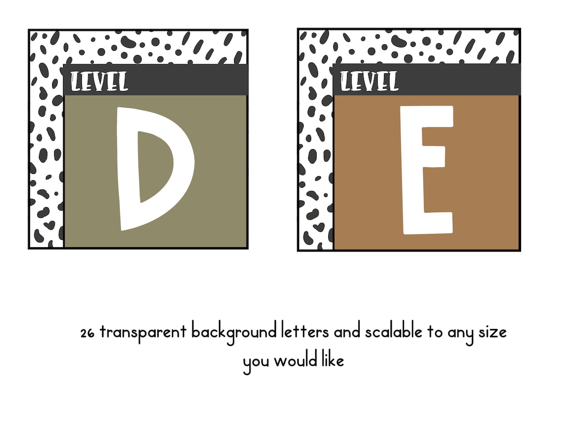 Instant Download Reading Level Labels Book Bin Labels Neutral Classroom ...