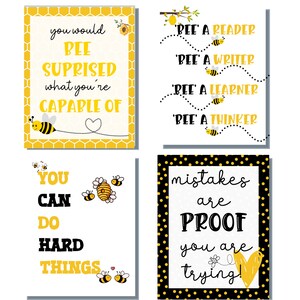 WALL ART Instant Download Classroom Motivational Poster Bee Theme ...