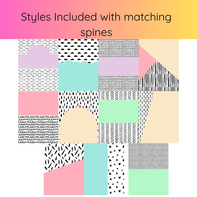 Editable Lifetime Access Instant Download Candy Pastel Binder Covers ...