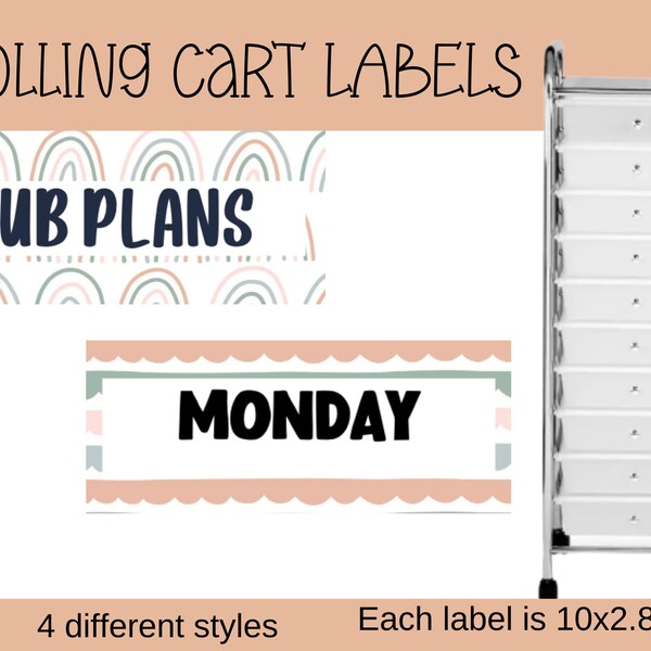 Teacher Rolling Cart - Etsy