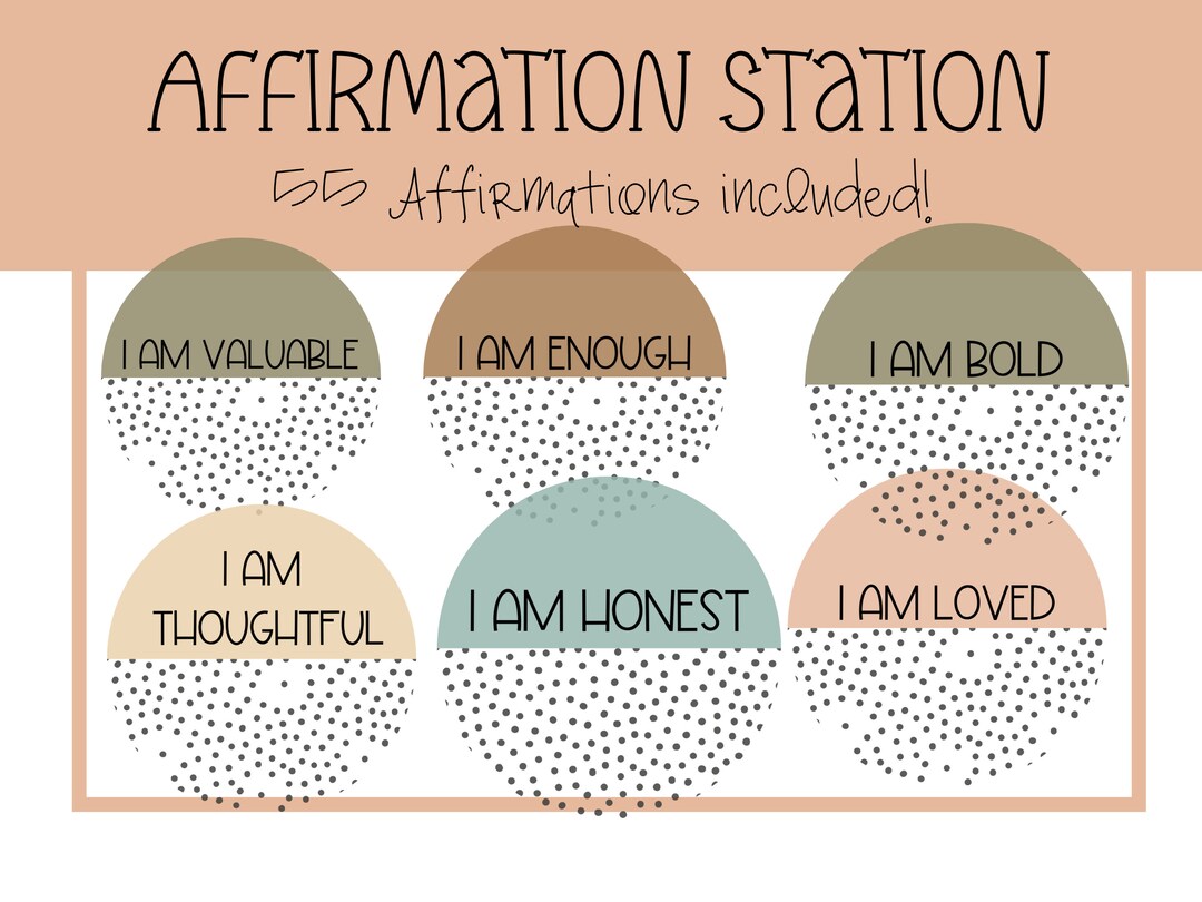 Instant Download Classroom Labels Positive Affirmations Affirmation ...