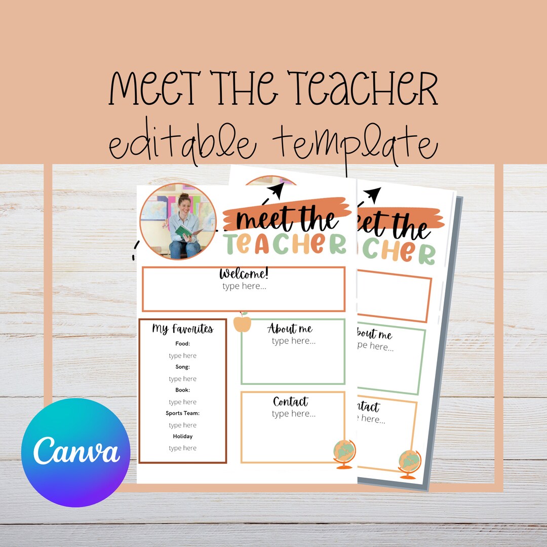 Meet the Teacher Template Minimalist Template Earth Tones Back to ...