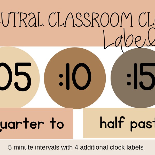 Clock Labels - Etsy