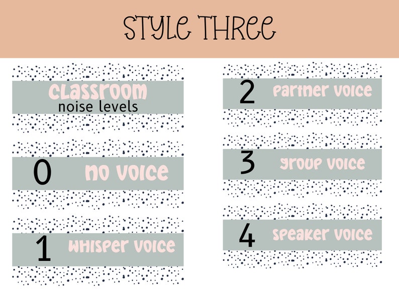 Instant Download Classroom Noise Level Behavior Management Tool ...