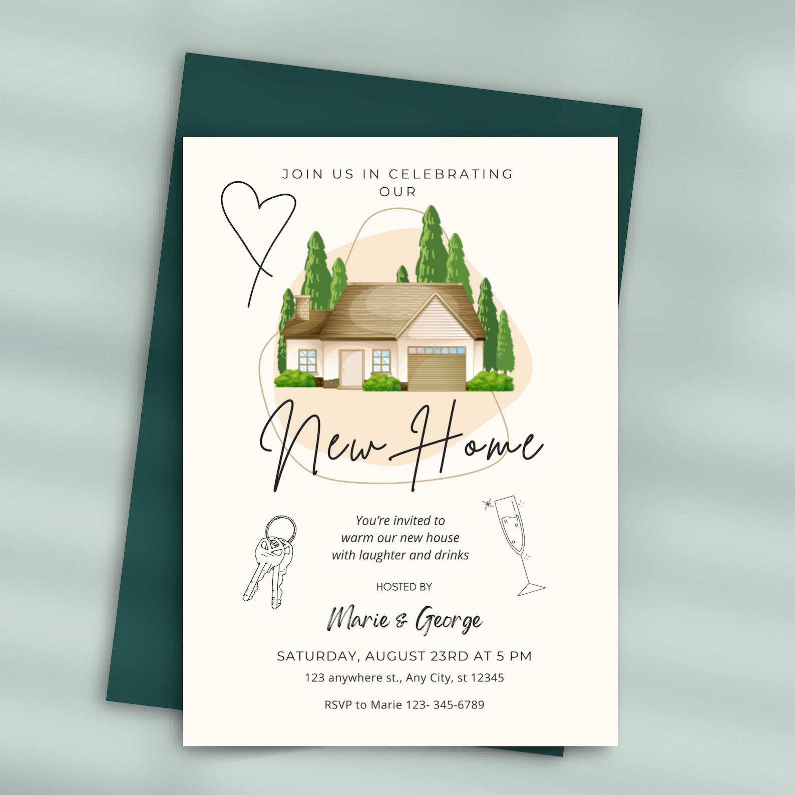 House Warming Party Invitation, Modern Housewarming Party Invite ...