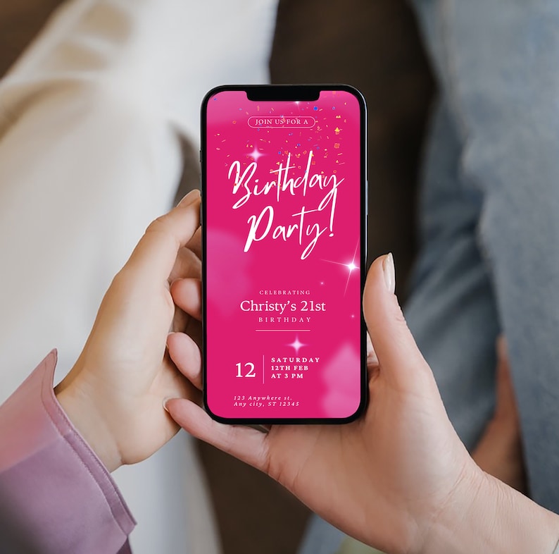 Animated Birthday Video Invitation, Editable Template, Electronic ...