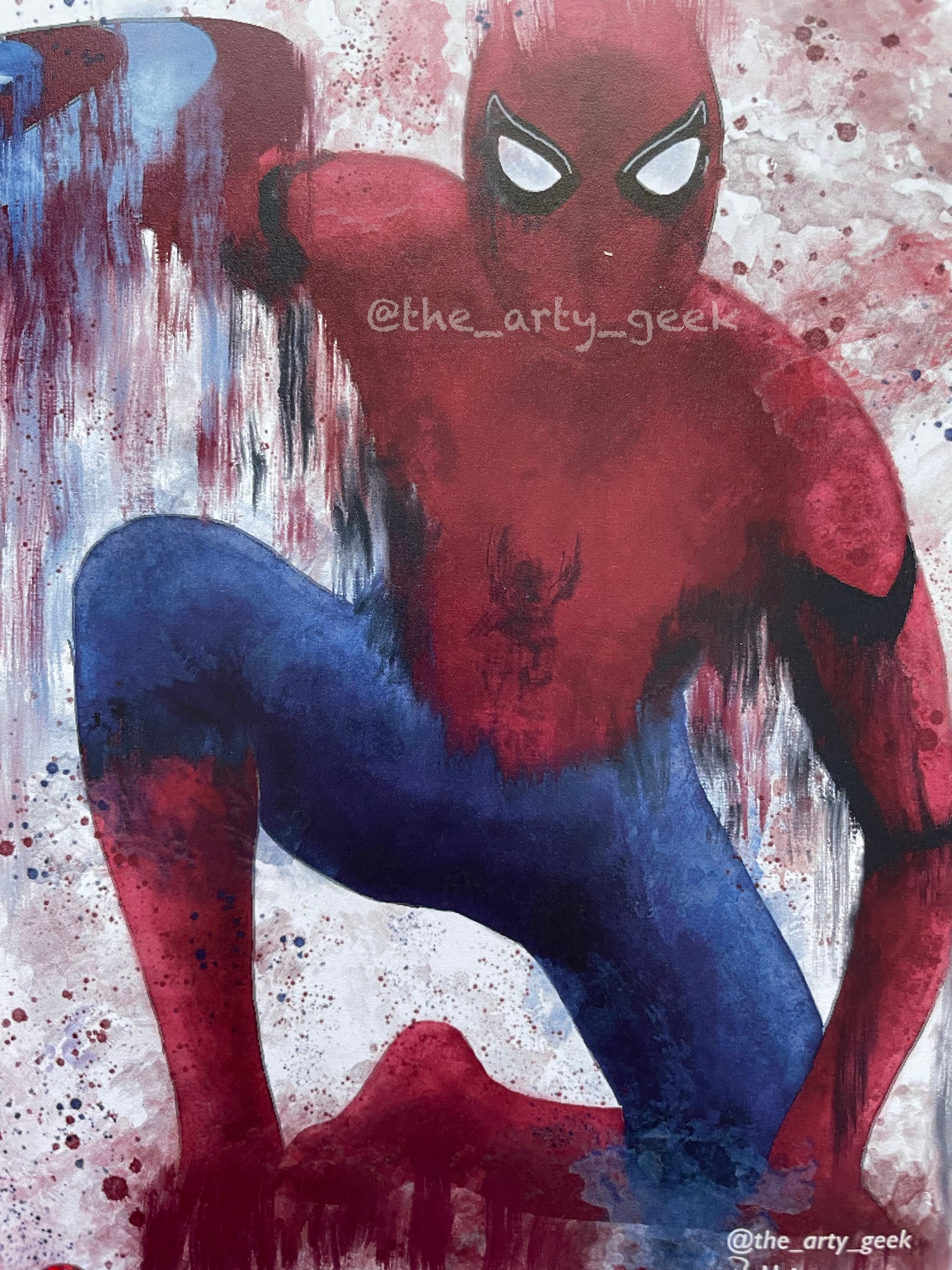 Spider-man Art Print, Spider-man Drawing, Tom Holland Art Print, Peter ...