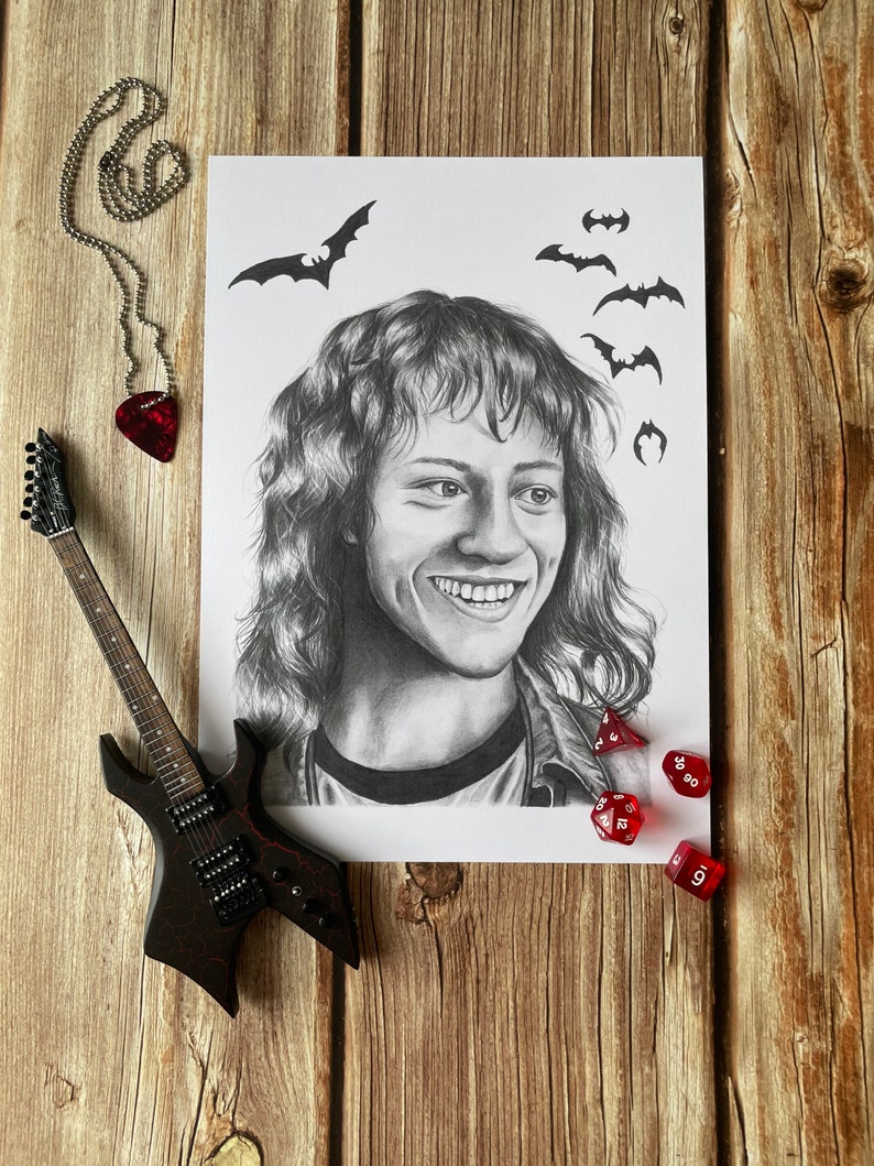 Eddie Munson Art Print, Eddie Munson Drawing, Joseph Quinn Art Print ...