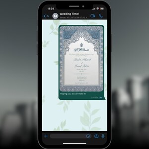 Islamic Wedding Invitation Canva Template - Etsy