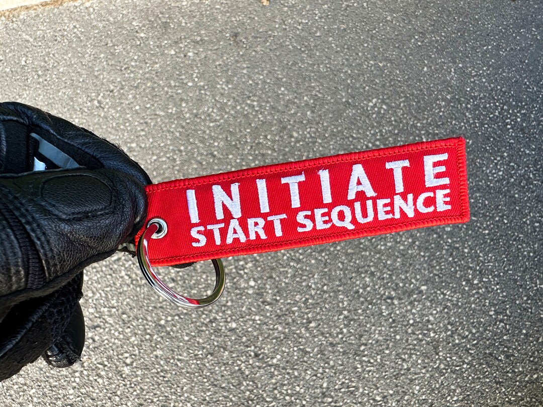 Initiate Start Sequence Keychain Gift Key Ring Motorbike Key Tag Biker ...
