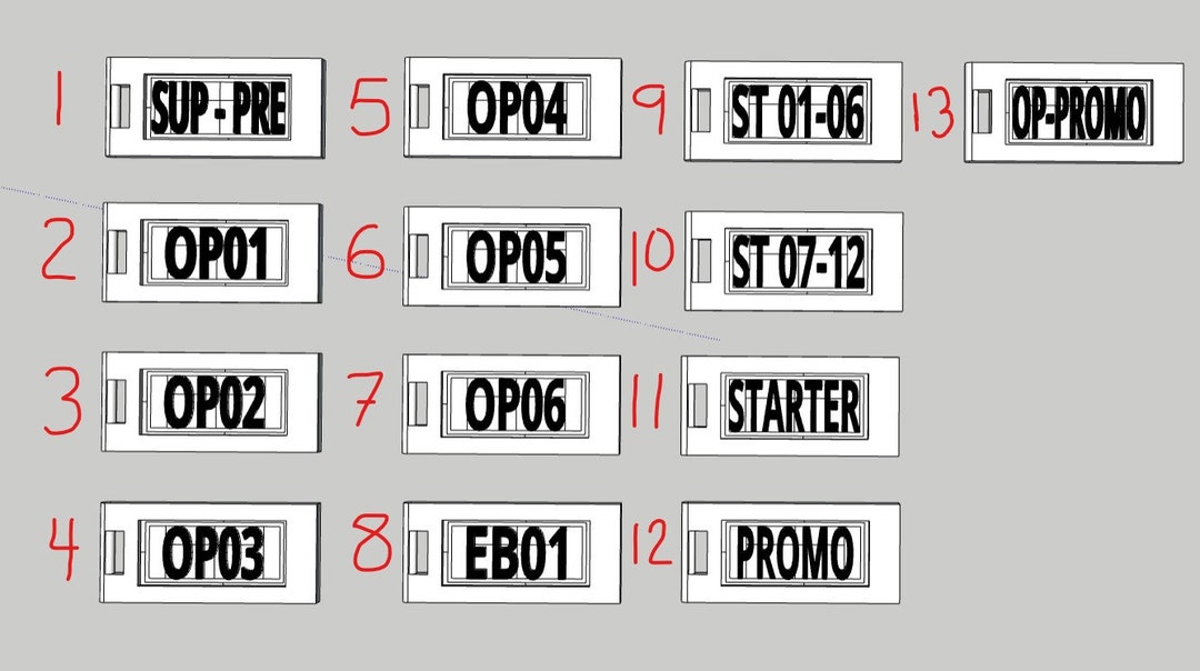 One Piece Card Game Set Tags for Zipper Binders - Etsy