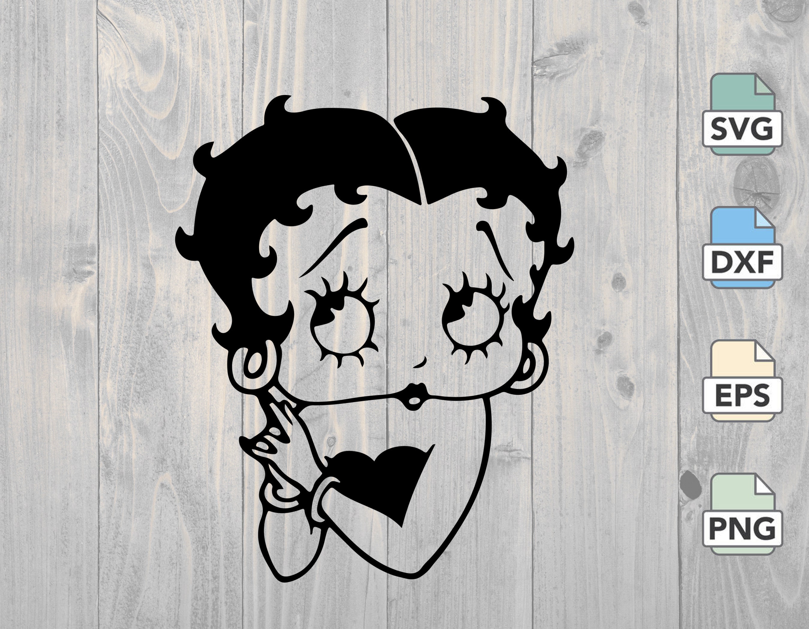 Betty SVG File, Betty Boop SVG for Cricut, Silhouette, Cricut, Digital ...
