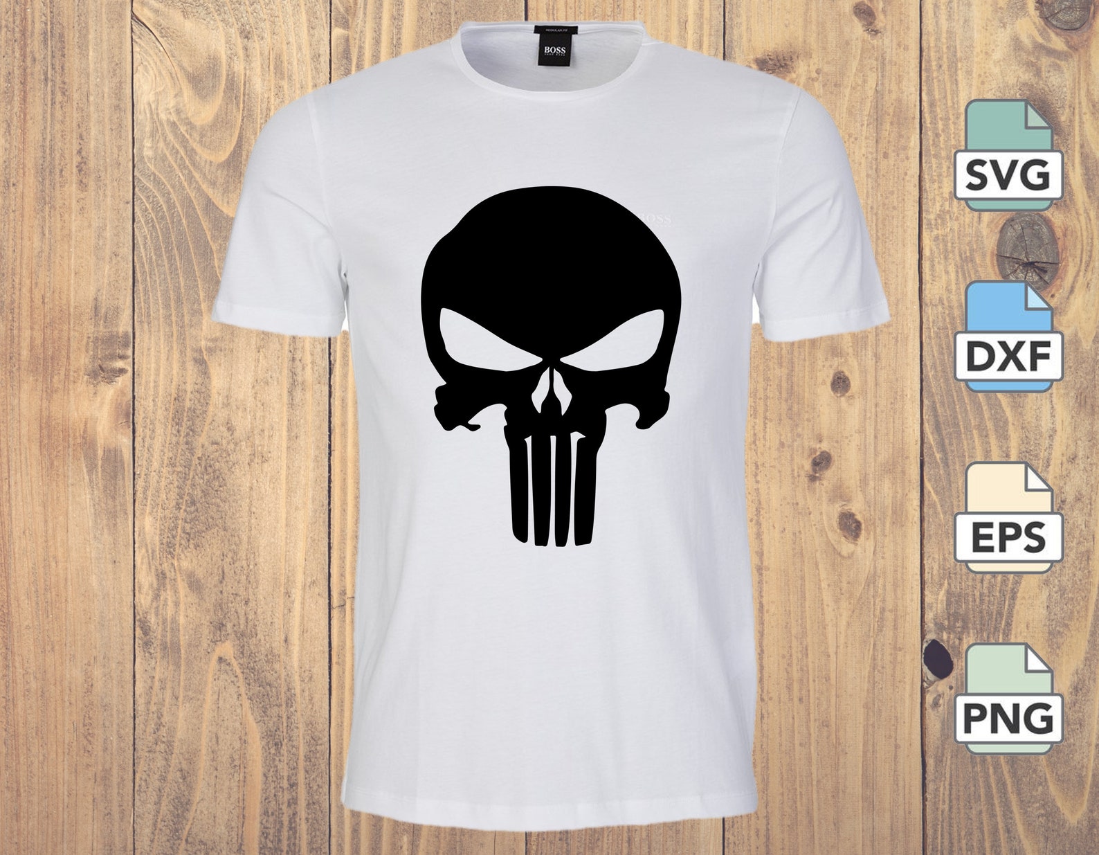 Punisher Skull SVG Skull SVG Cut File Silhouette Cricut - Etsy