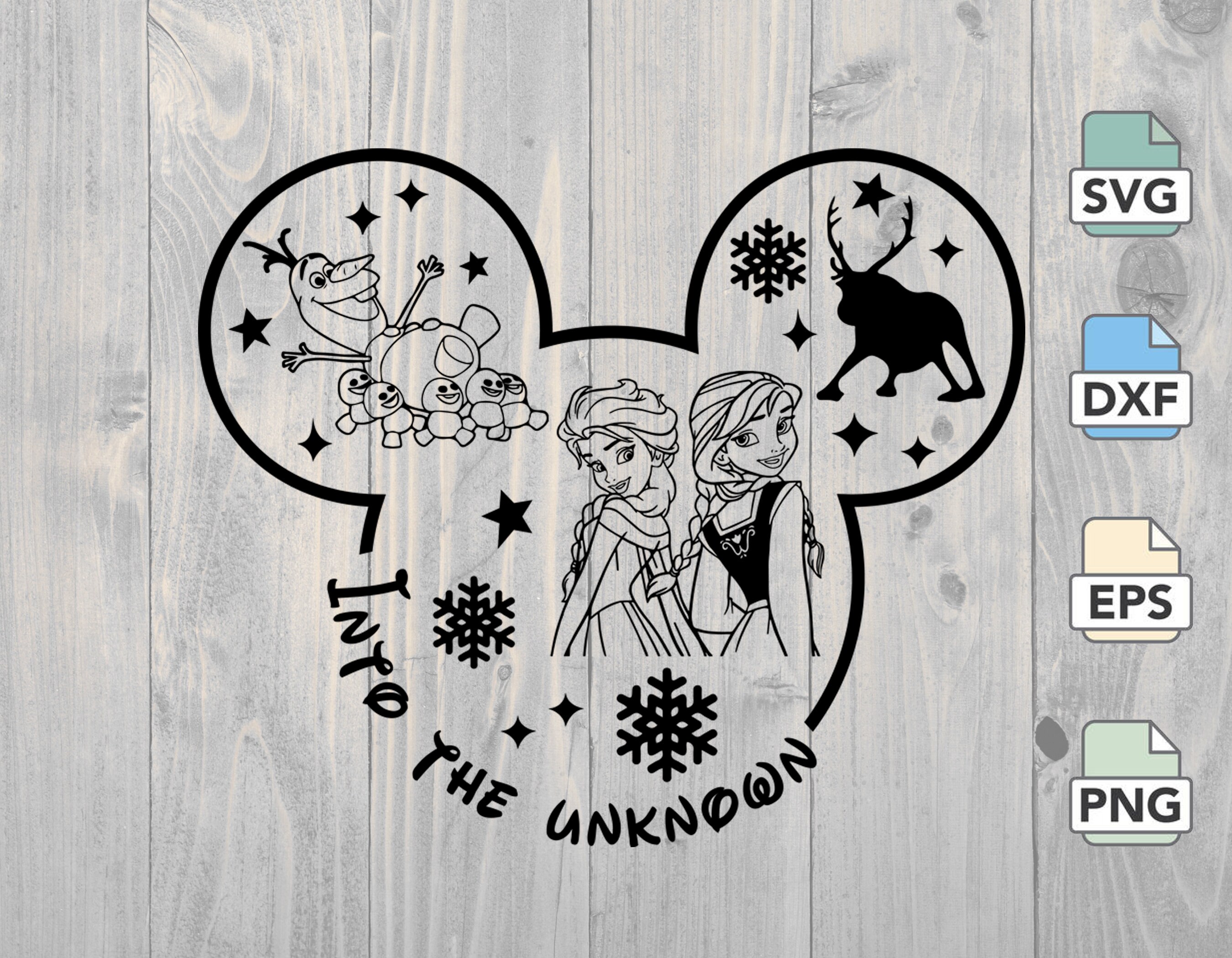 Frozen SVG Cut File Anna and Elsa SVG File for Silhouette Cricut ...