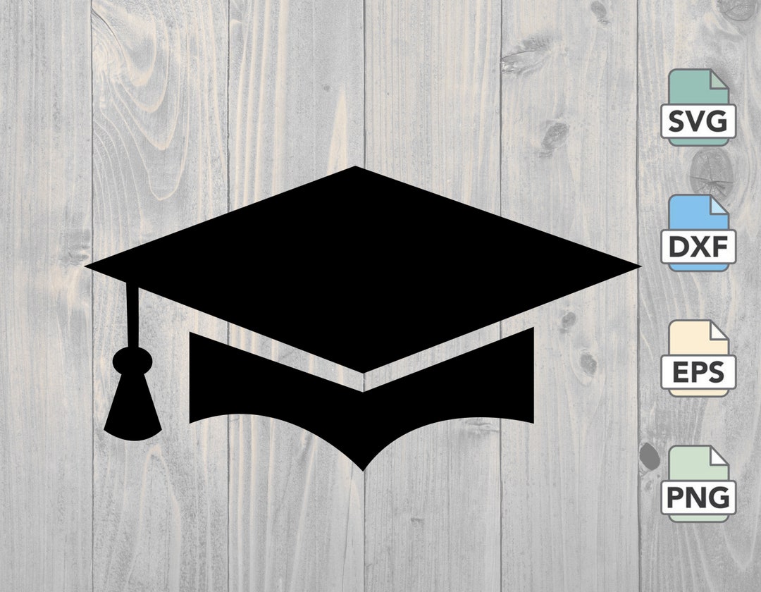 Graduation Cap SVG File, Silhouette Graduation Cap SVG, Silhouette ...