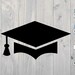 Graduation Cap SVG File, Silhouette Graduation Cap SVG, Silhouette ...