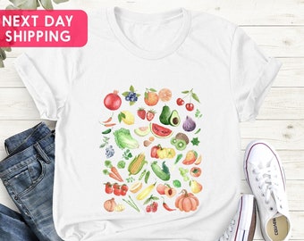 Fruit Veggie Cottage Core T-shirt Vegetarian Shirt Garden Aesthetic ...