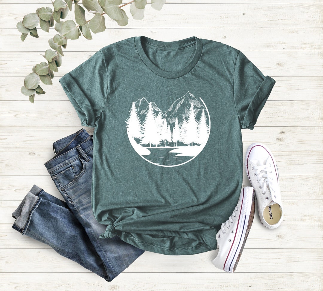 Mountains Tee T-shirt, Hiking Shirt,mountain Shirt Mountains Shirt ...