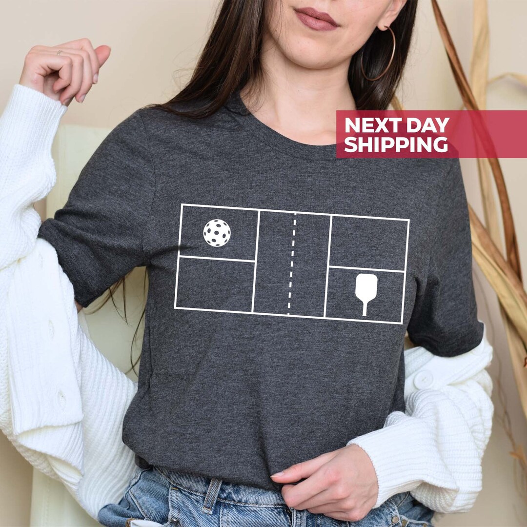 Pickleball Court Outline Tee, Pickleball Unisex Shirt, Pickleball Shirt ...