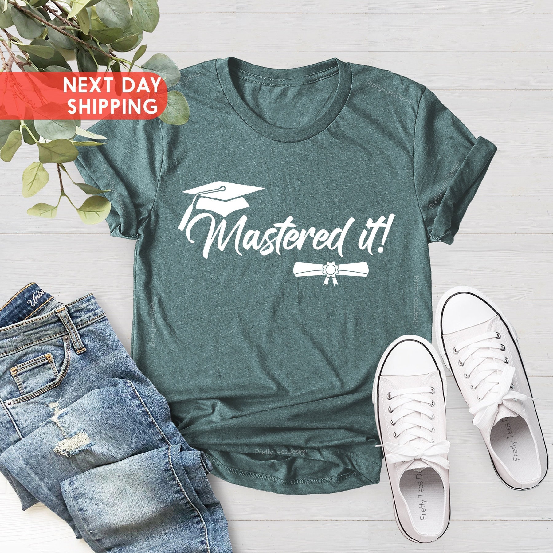Mastered It, Masters Graduation Shirt, Gift for Masters Graduate, Grad ...