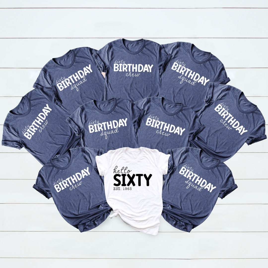 Birthday Party Shirts, Personalized Birthday Crew Shirts, Birthday Gift ...