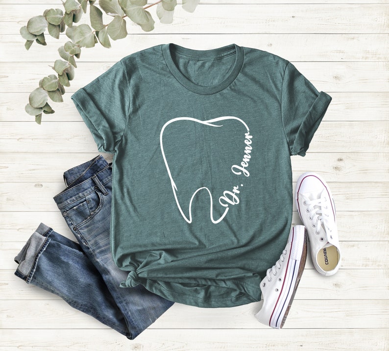 Dentist Custom Shirt, Tooth Shirt, Dentist Personalized Shirt, Dental ...