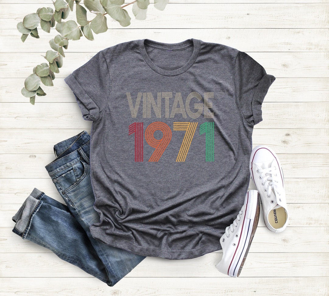 1971 Retro Shirt, Vintage 1971 Shirt, Classic 1971 Shirt, Born in 1971 ...