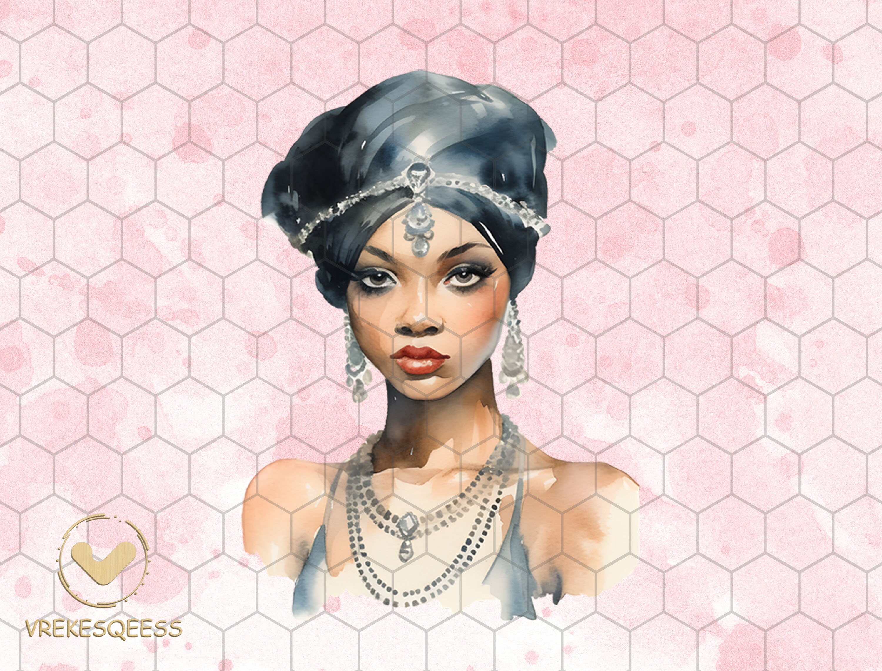 Watercolor Vintage Flapper Girl Clipart 1920s PNG 1920s - Etsy