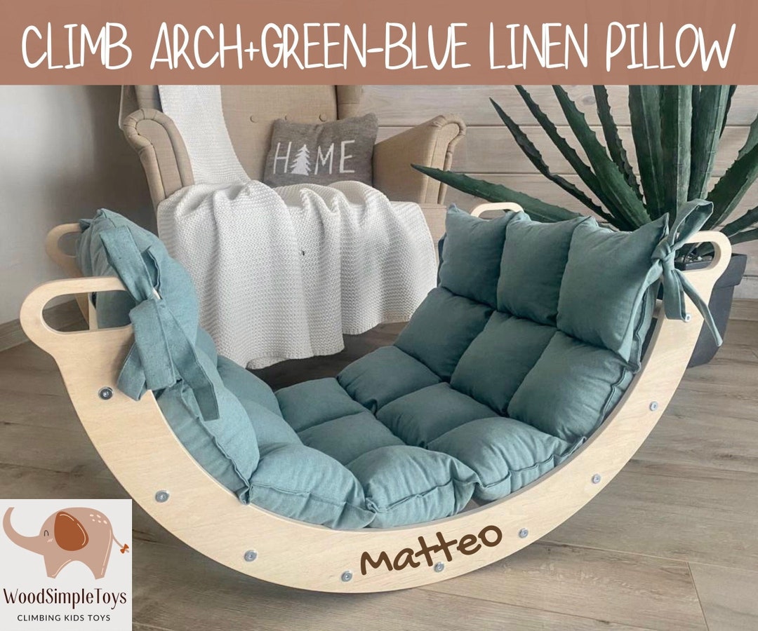 Toddler Climbing Arch, Climb Arch With Rock Ramp and Pillow, Baby ...