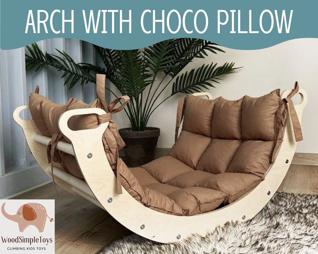 Montessori Climber Arch With Ramp and Pillow Kid Climbing Arch ...