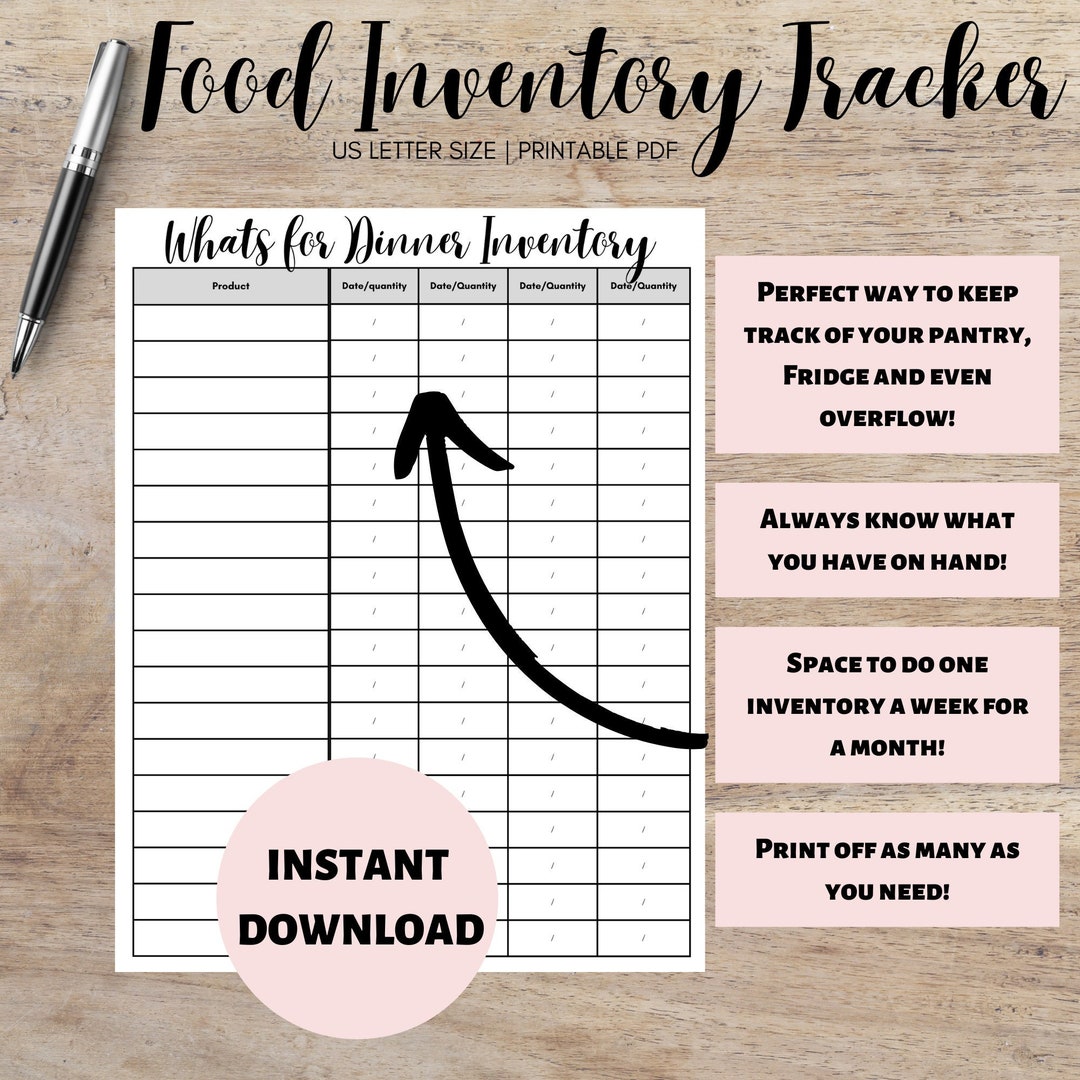 Inventory Tracker | Meal Prep Inventory | Easy Meal Planning | Digital ...