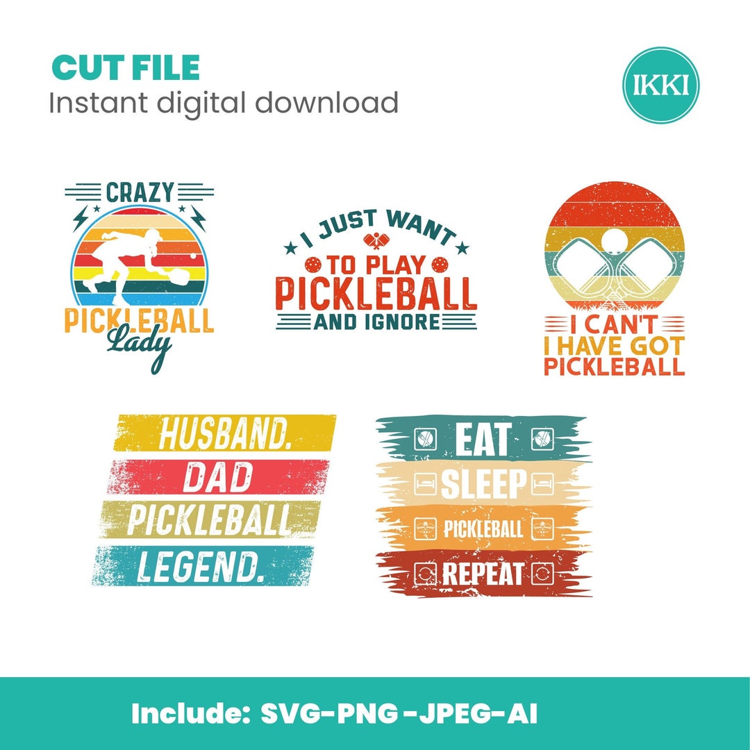 Custom Pickleball Cut Files, SVG Gift for Pickleball Tennis, Pickleball ...