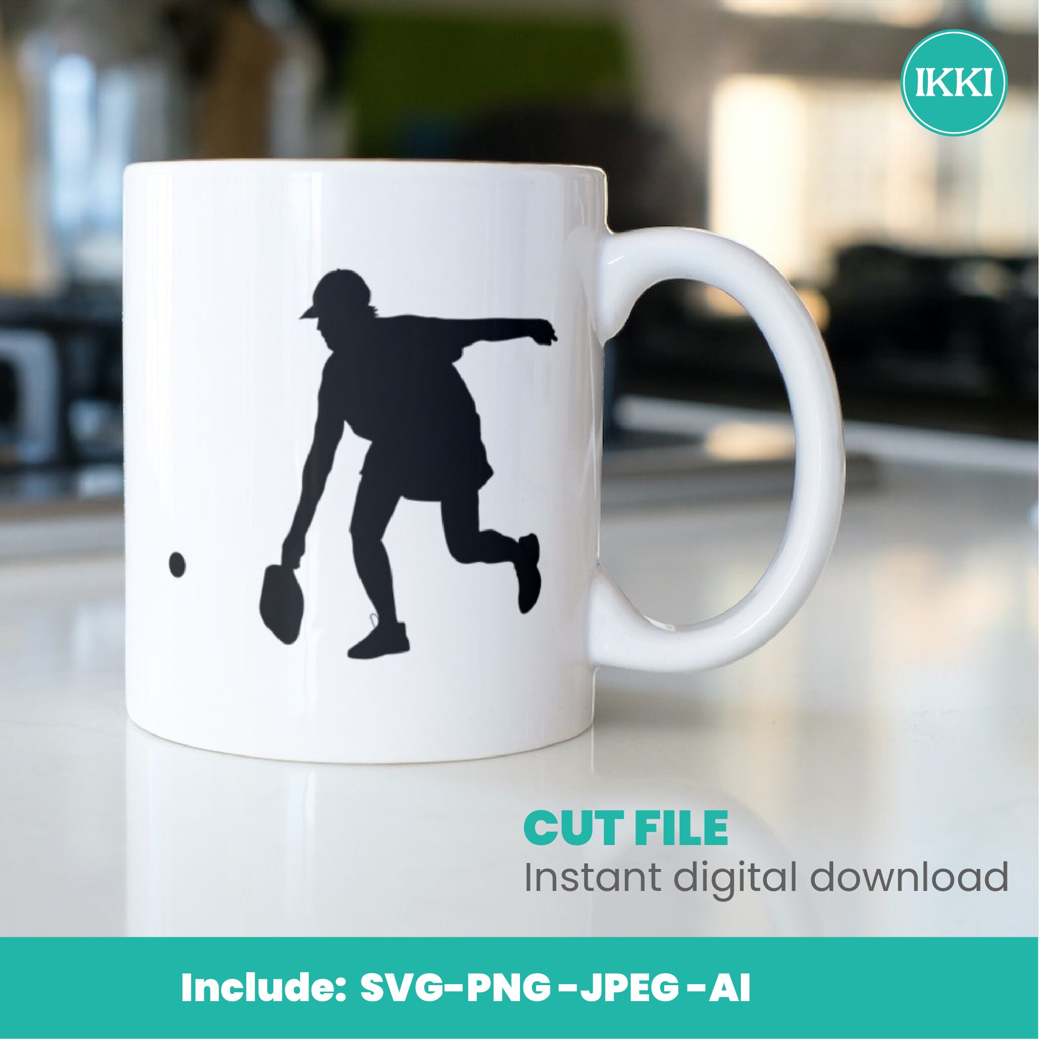 Pickleball Silhouette, Pickleball Players, Cutting Files, Pickleball ...